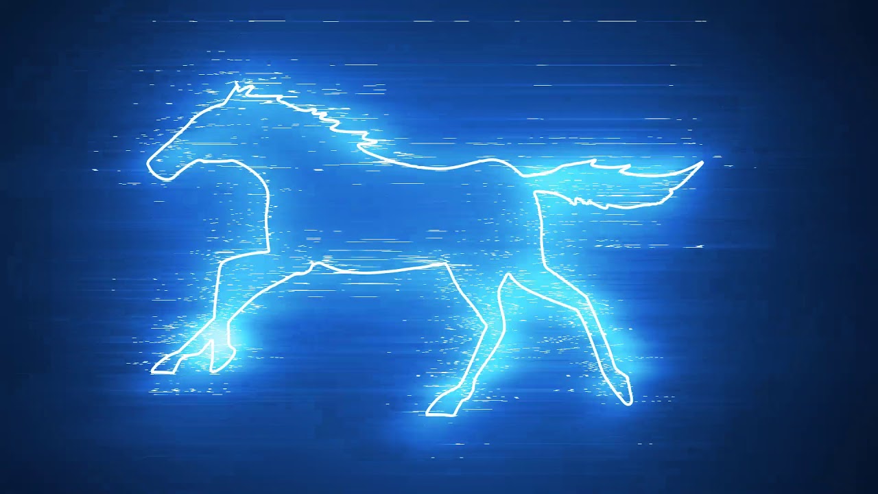 horse running motion graphics.