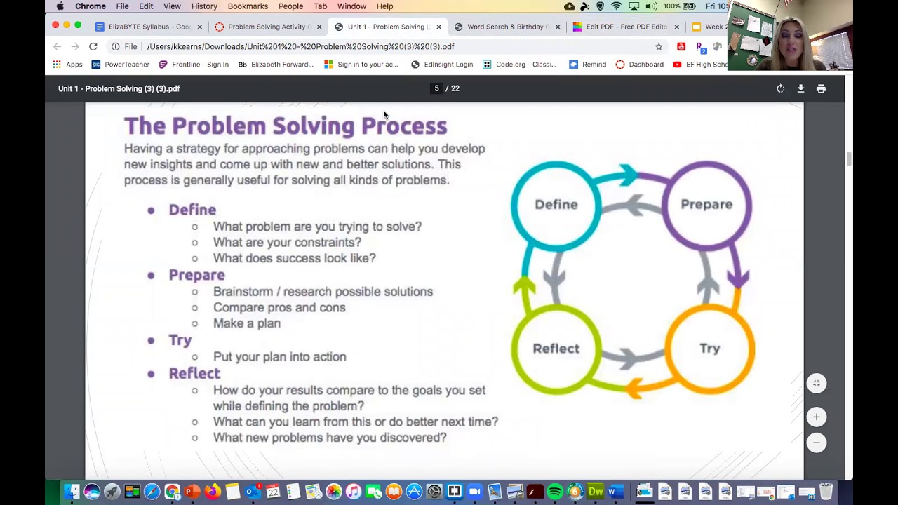 Problem Solving Activity Guide Lesson