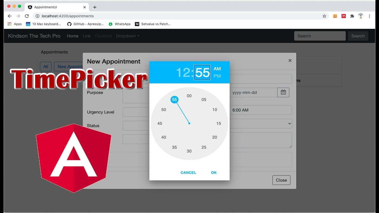 How to Display a TimePicker in Angular - Step by Step