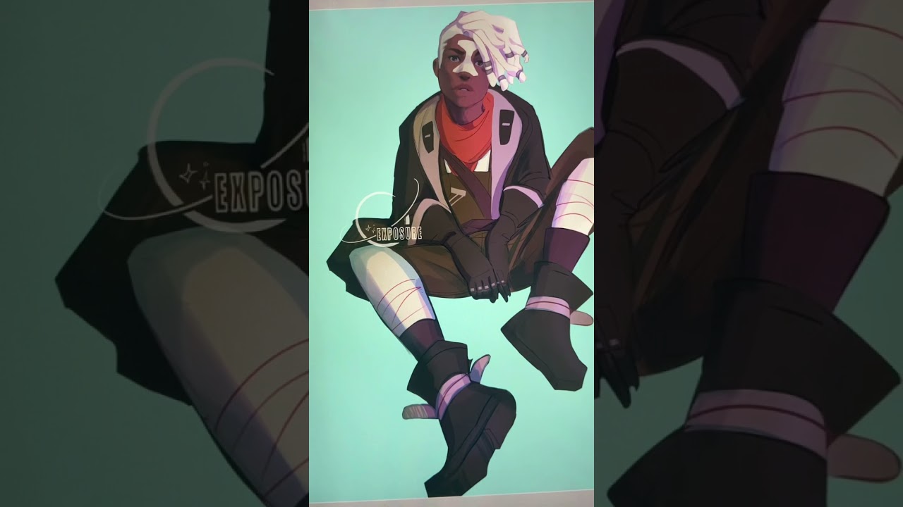 Digital Art Speedpaint of Firelight Ekko #shorts #arcane