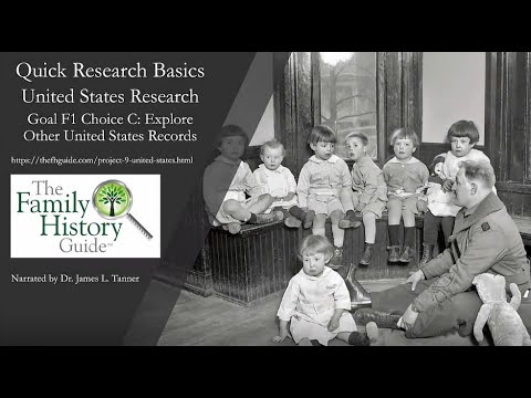 The Family History Guide - Explore Other U.S. Records, Goal F1 Choice C