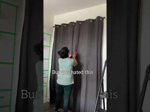 Changed up the curtain door as requested by YOU #closet #diydoor