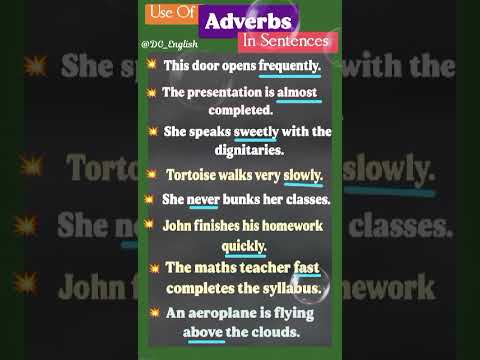 Use / Examples Of Adverbs In Sentences | English Grammar Tips | Speak Fluent English