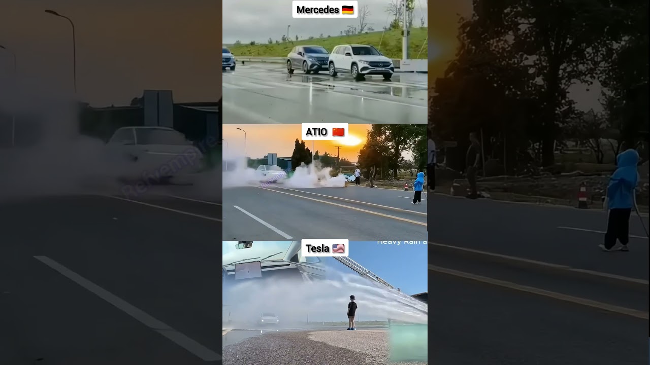 The Ultimate AEB Battle: Mercedes vs AITO! 🛑 Who Stops First? #shorts