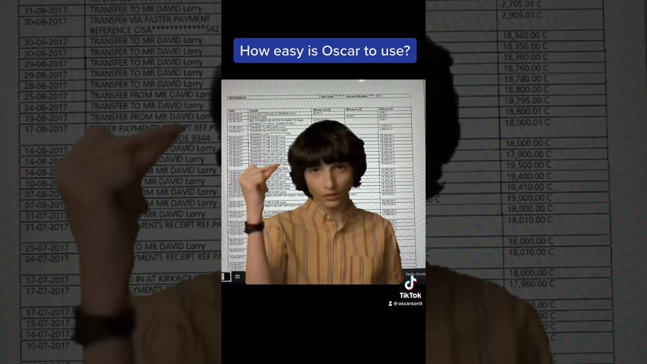 Need PDF bank statements as Excel files really fast? You need Oscar! #pdftoexcel #shorts #business