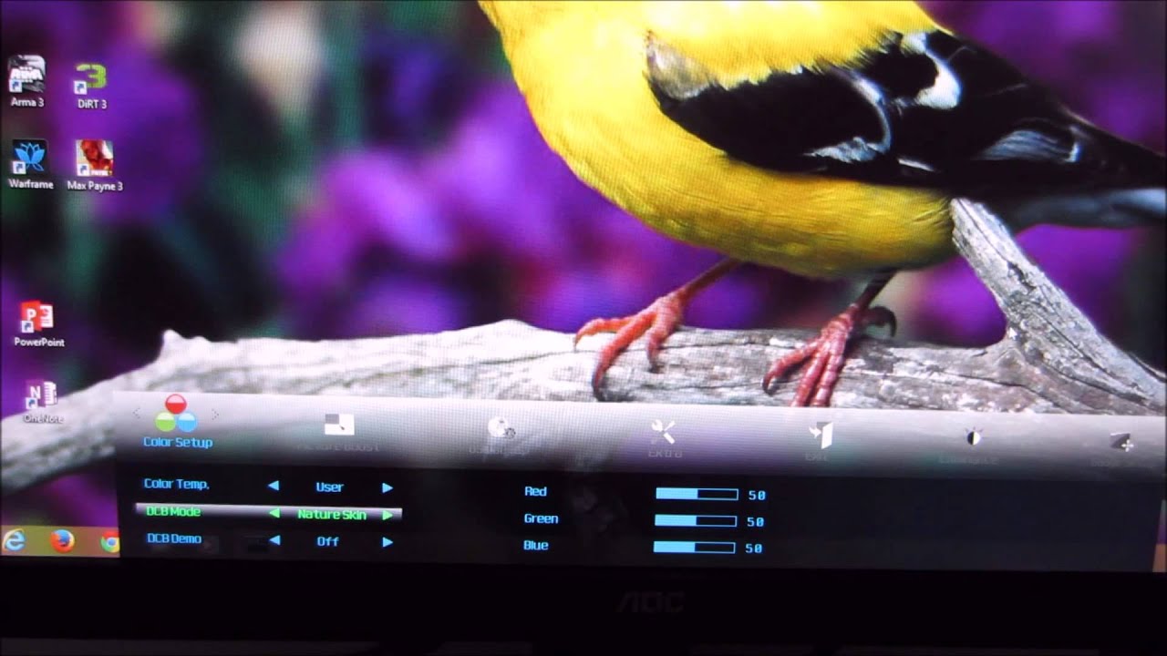 AOC i2460Pxqu Menu System (OSD)