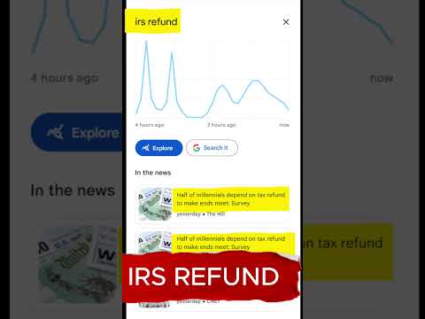IRS REFUND. Google Trend. Business and Finance News. #capcut #googletrend #ai