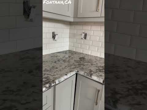 Kitchen backsplash 3 x 6 beveled tile offset 33%