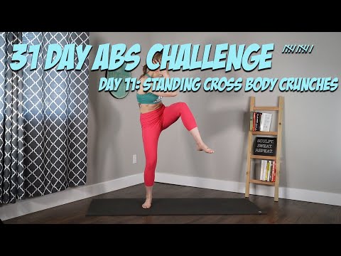 100 REPS of Standing Cross Body Crunches | 31 Day ABS Challenge | Day 11