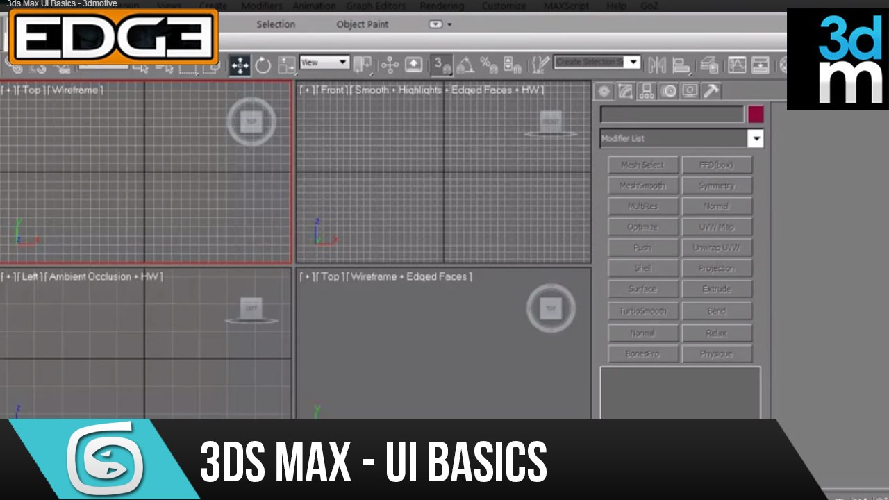 3DS Max Tutorial for Beginners - Introduction and UI Basics HD by 3dmotive