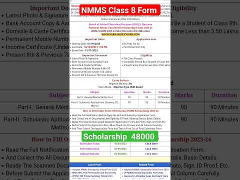 NMMS Class 8 Form Out Scholarship Exam #nmms #short #ytstudio #class8nmms