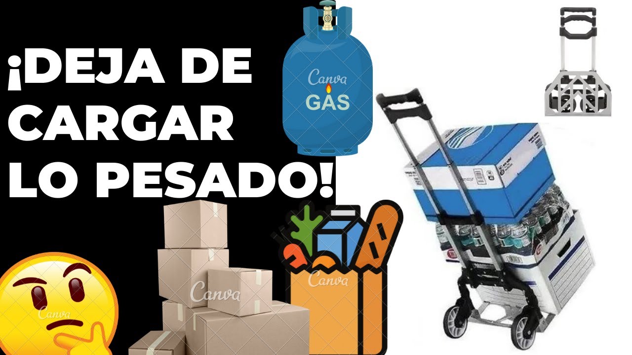 Carrito PLEGABLE CARGA MAX 90 kg, ¡TRANSPORTA TODO LO QUE NECESITES RÁPIDO Y SENCILLO! (Diablito)