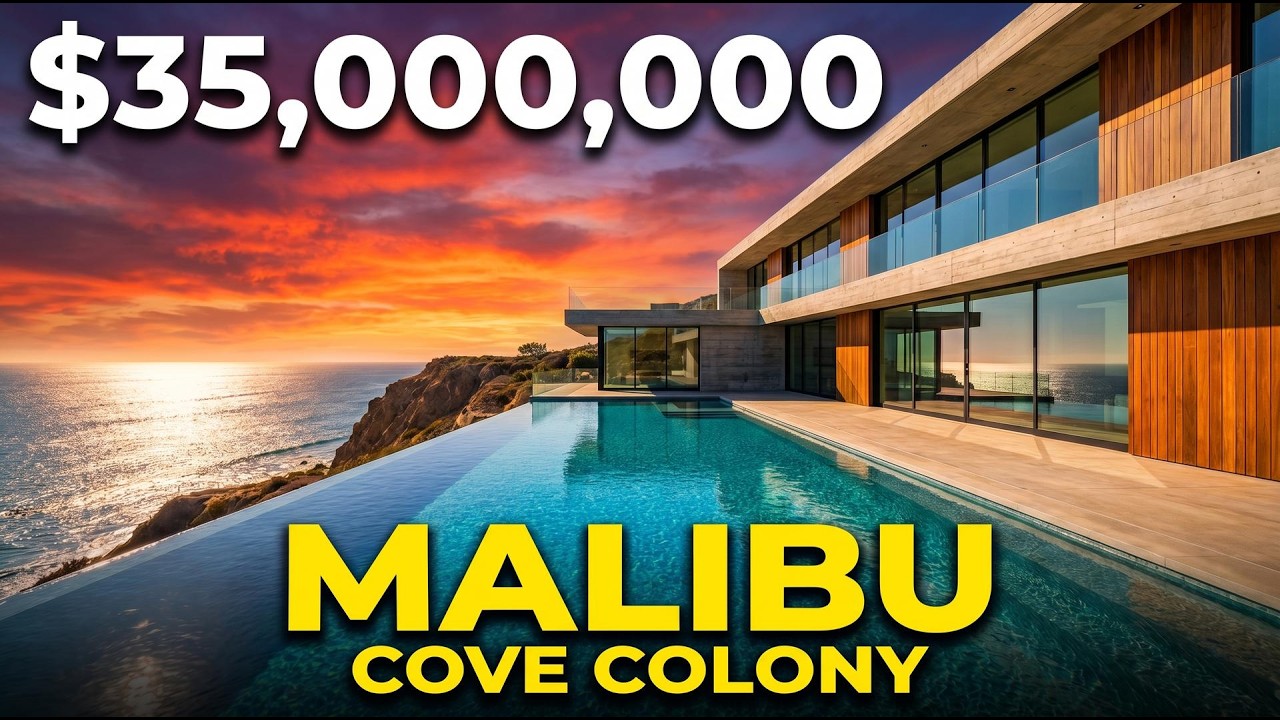 This $35,000,000 Malibu Cove Mansion Has a 93-Foot Infinity Pool That Pours into the Pacific