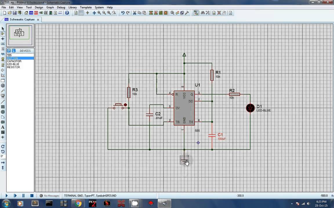 555 Monostable Multivibrator circuit