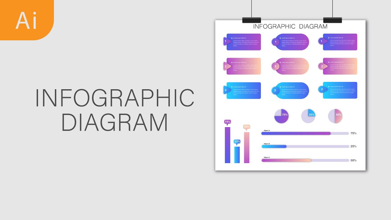 Create an infographic with minimalist designs | Adobe illustrator tutorial