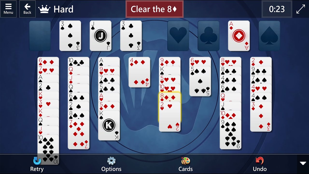 Microsoft Solitaire Collection: FreeCell - Hard - August 1, 2021