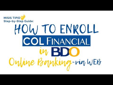How to Enroll COL Financial in BDO Online Banking