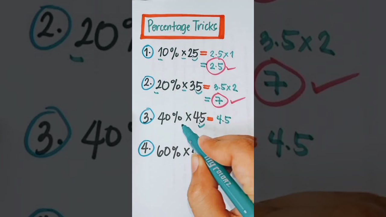 Percentage Tricks | Math Hacks | Math Tricks Tutorials | Episode 43