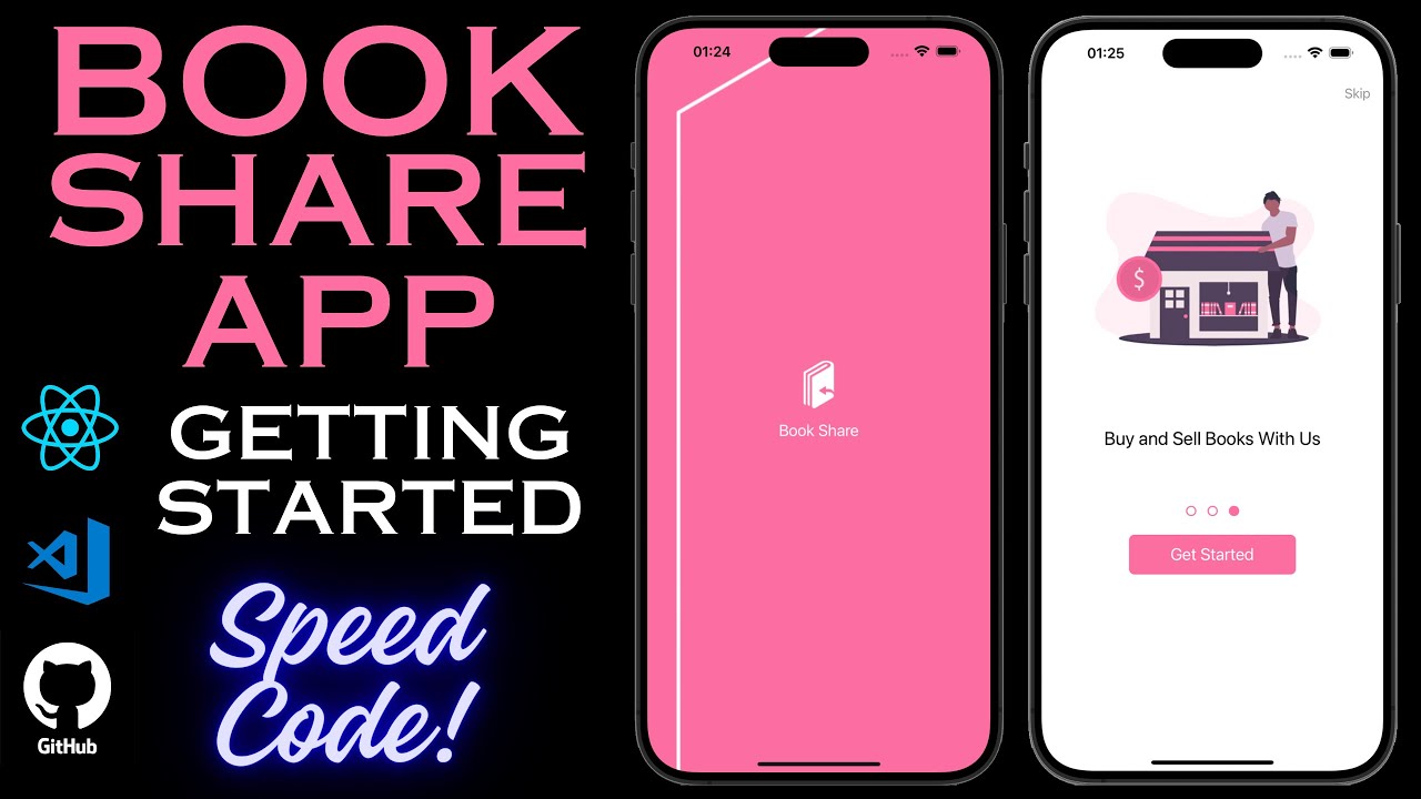 React Native Speed Coding: Crafting 'Getting Started' Screens for Book Share App!