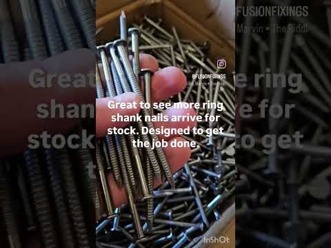 Annular ring shank nails - Great to see more ring shank nails arrive for stock.