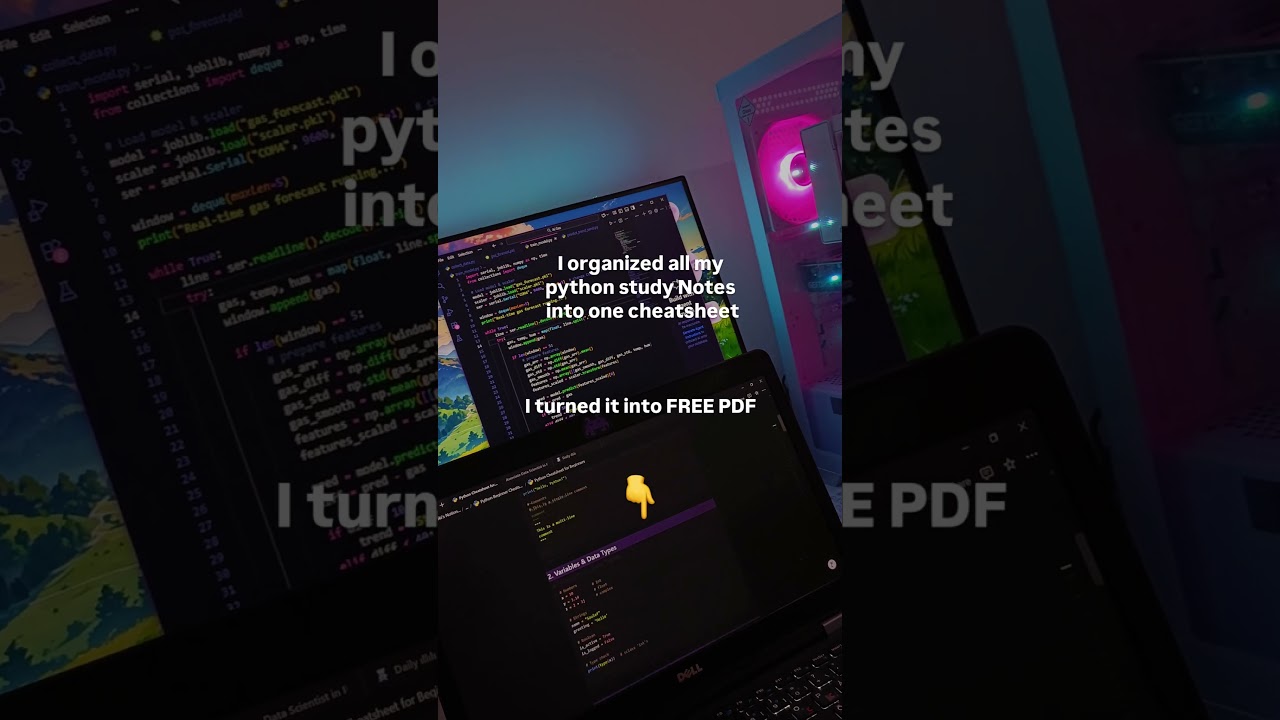 I turned months of Python notes into one clean cheat sheet (Free PDF) #python #cheatsheet #freebies