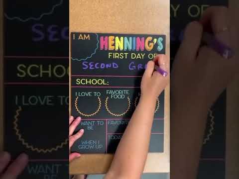 Personalized Reusable 2-in-1 First and Last Day of School Board Back to School Kindergarten Sign