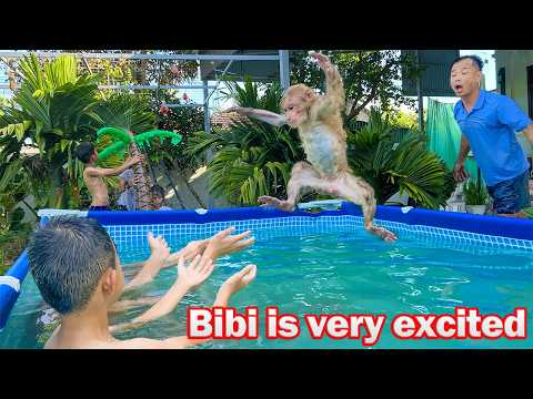 Bibi is given gifts and goes swimming with neighborhood friends!