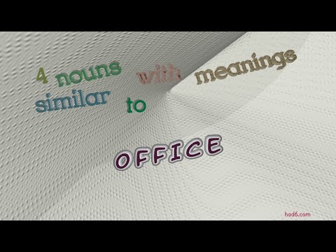 office - 7 nouns similar to office (sentence examples)
