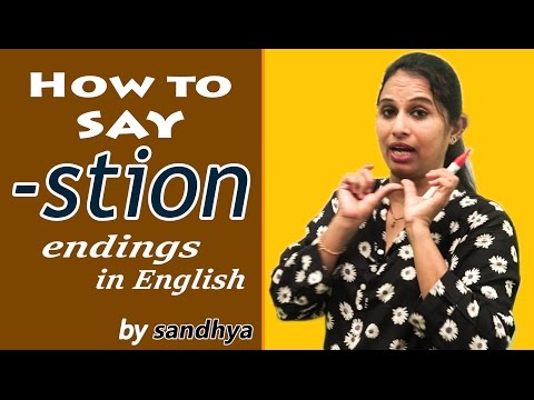 HOW TO SAY '-stion' ENDINGS IN ENGLISH || EASY LEARN ENGLISH || PULIHORA POTLAM