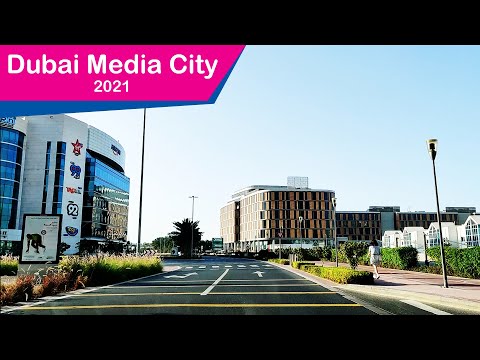 Dubai Media City and Knowledge Village #driving #dubai 💜🇦🇪