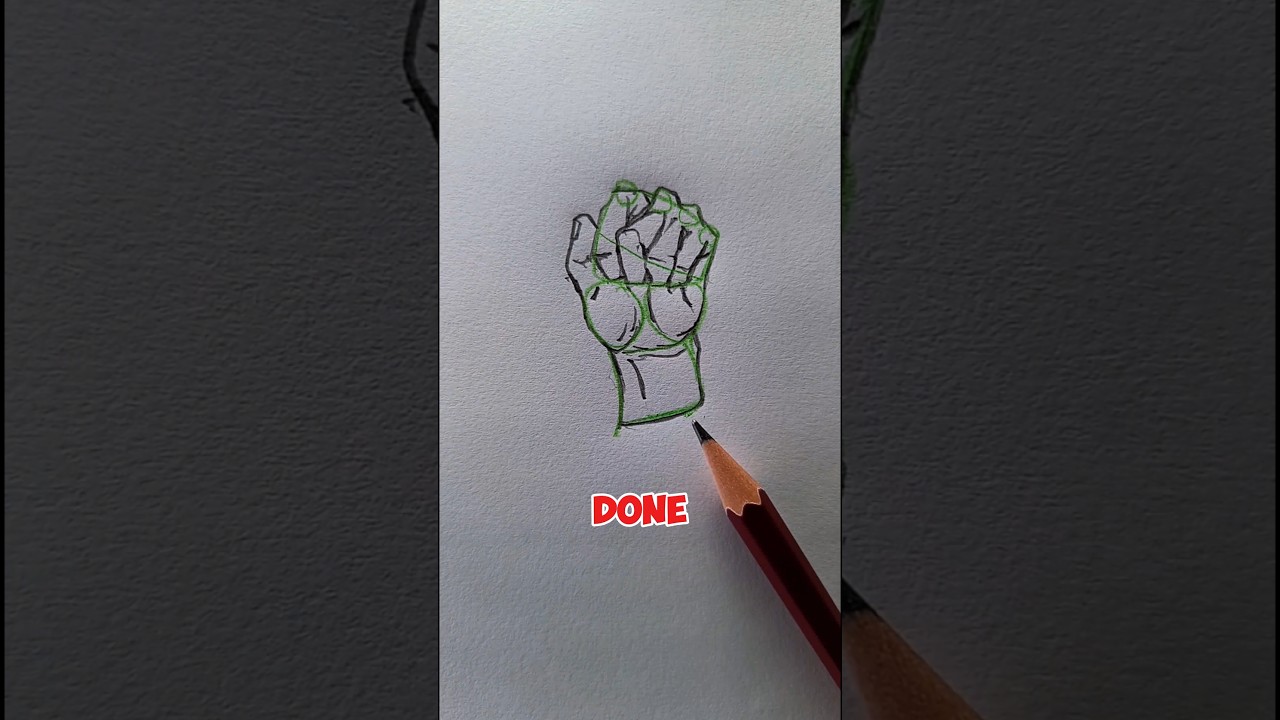 Stop Drawing Closed Hands Like This Fix It in Seconds 🧠🔥 #art #shorts #foryou #tutorial #satisfying