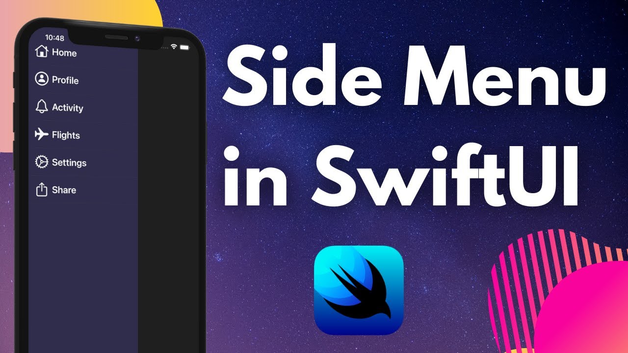 SwiftUI Side Menu Tutorial (Xcode 12, SwiftUI 2, 2022) - iOS Beginners