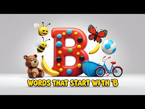 Letter B Words for kindergarten/Words starting with B/letter B words/B for Words/Alphabet B