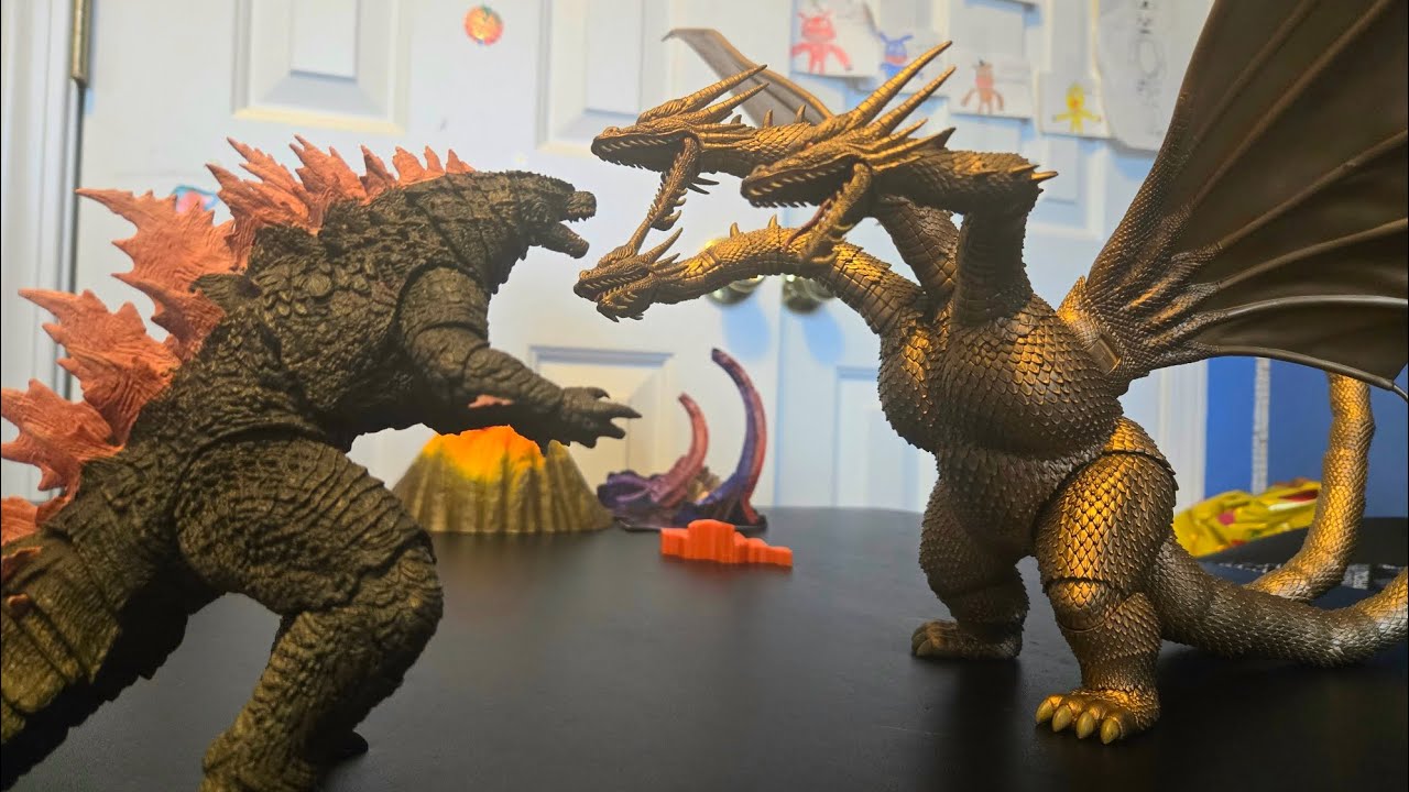 Godzilla Evolved Vs Heisei King Ghidorah (Godzilla Stop Motion)