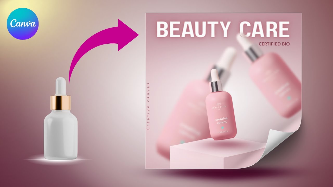 Canva Marketing| Design a Viral Skincare Poster That Sells!