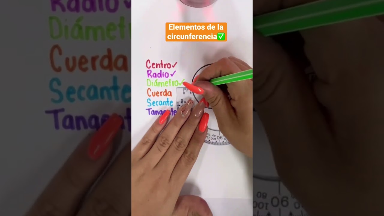 Elementos de la CIRCUNFERENCIA⭕️. #shots #matematicas #mateevelyn #matematika #educación