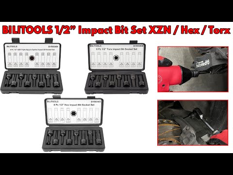 8-Piece Impact XZN Triple Square Spline Bit Socket Set 1/2 inch Drive, M5-M18, Cr-Mo Steel