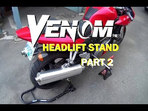 Venom Motorcycle Stands for SV1000S - Part 2, How to use Rear Paddock Stand