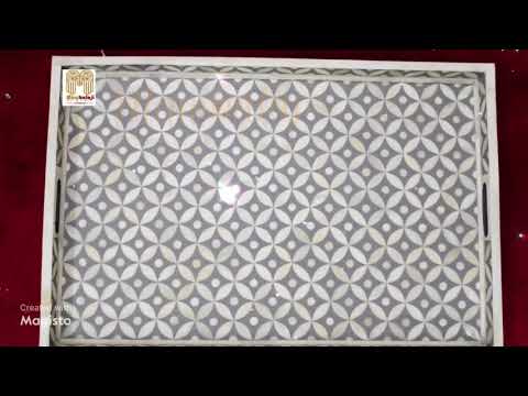 Mani Bala ji Art Crafts bone inlay tray