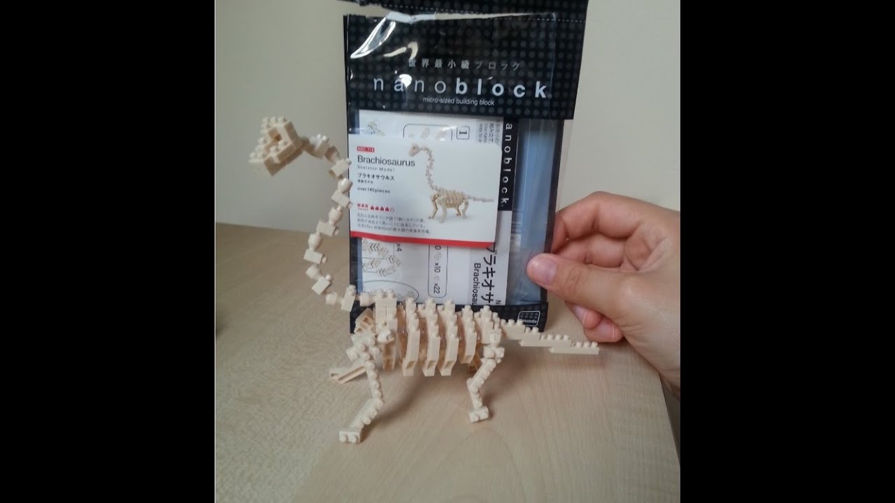 NANOBLOCK Dinosaurus Skeleton Model Brachiosaurus Set Review.
