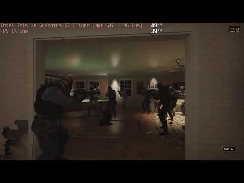 🎮 Intel Iris Xe Graphics G7 - TC: Rainbow Six Siege gameplay benchmarks (1080p)