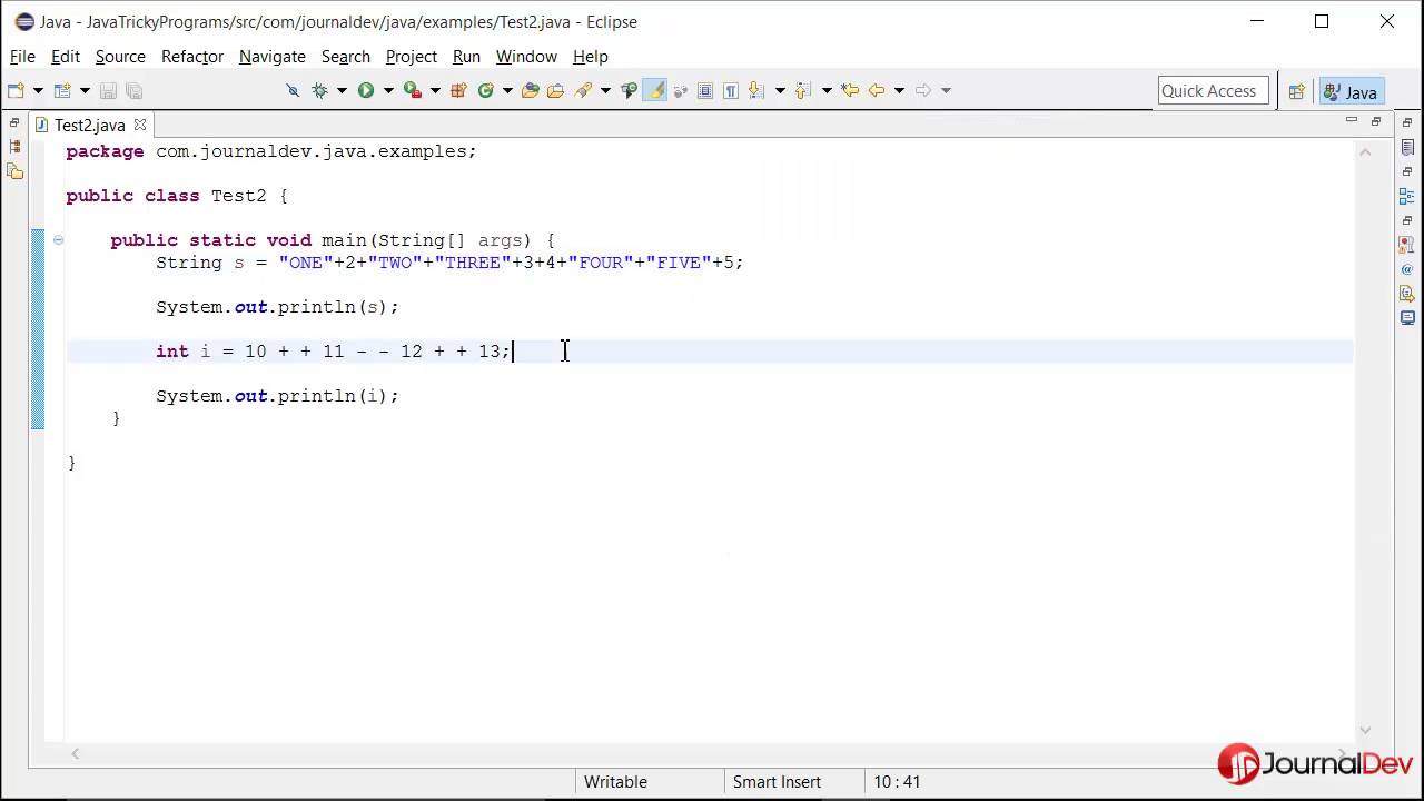 Java Tricky Program 10 - operator precedence