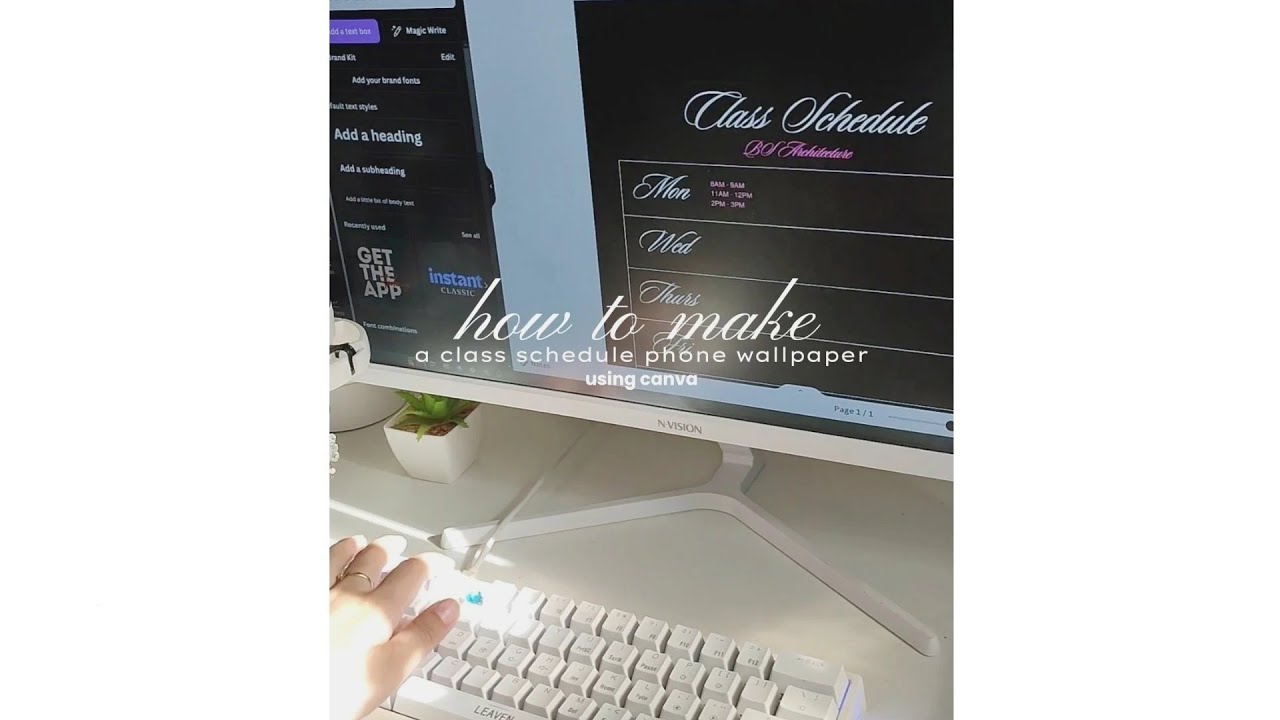 how to make a class schedule phone wallpaper using canva (quick & easy tutorial!)