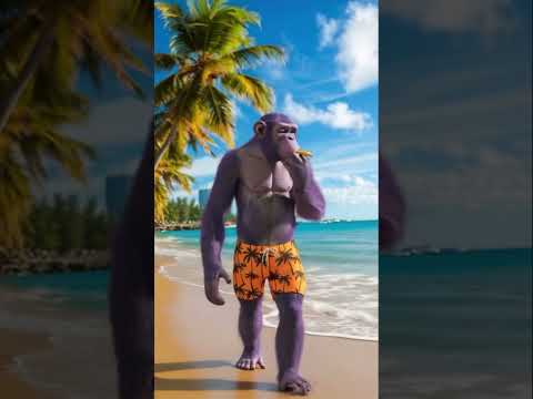 Purple Monkeyyyyyy #ai #artificialintelligence #monkey #apple #funny #trending #animation