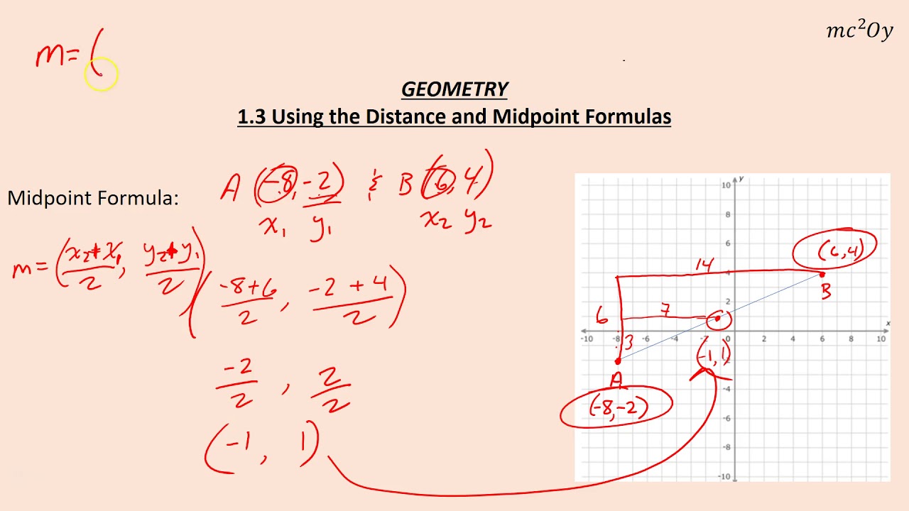 G1.3, Distance and Midpoint Formulas