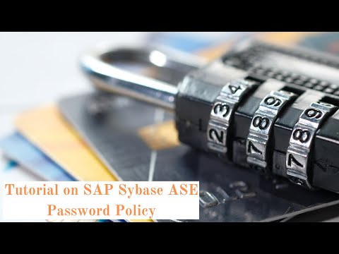 Tutorial on SAP Sybase ASE Password Policy