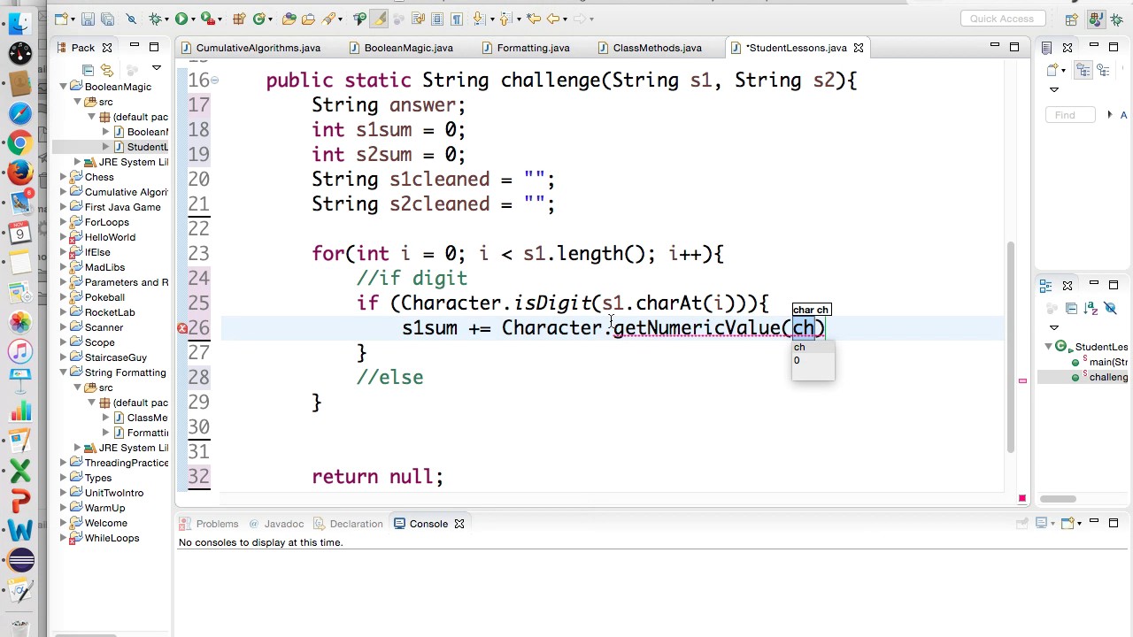 Java String Processing Method Challenge (AP Computer Science)