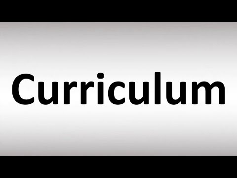 How to Pronounce Curriculum