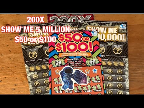 200X, Show Me 5 Million, & $50 or $100 Tickets‼️California Lottery Scratchers🤞🍀🍀🍀