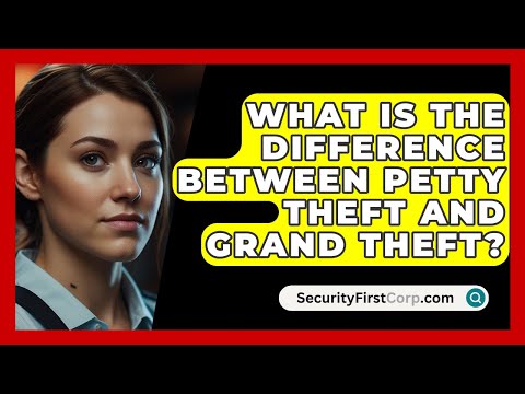 What Is The Difference Between Petty Theft And Grand Theft? - SecurityFirstCorp.com